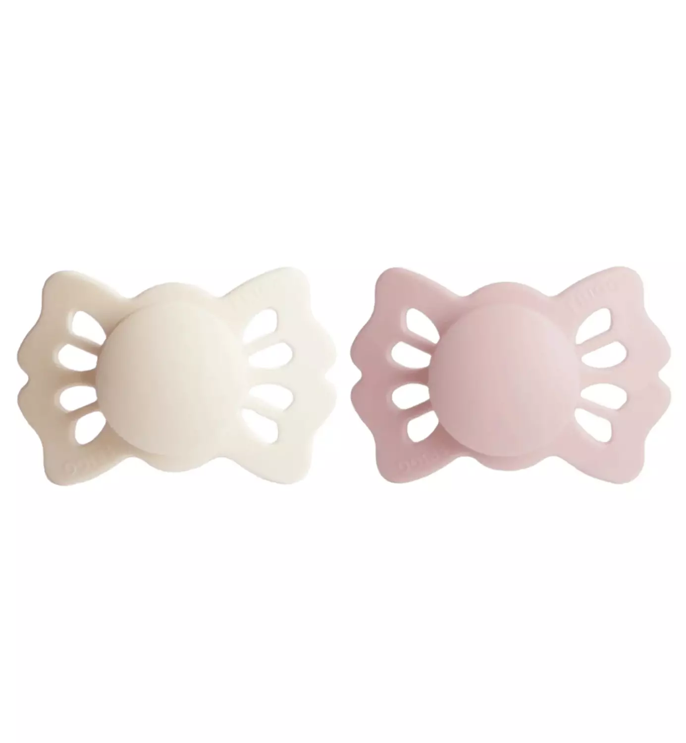 Frigg Lucky Symmetrinen Silikonitutti, 2-pack Cream/Blush, 6-18 kk ...