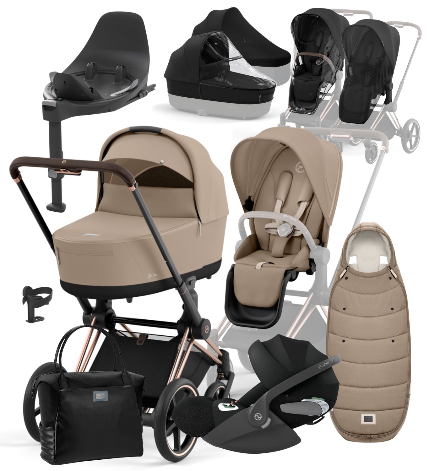 Cybex ePriam Starttipaketti All-in-One, Cozy Beige - Wauva.com verkkokauppa