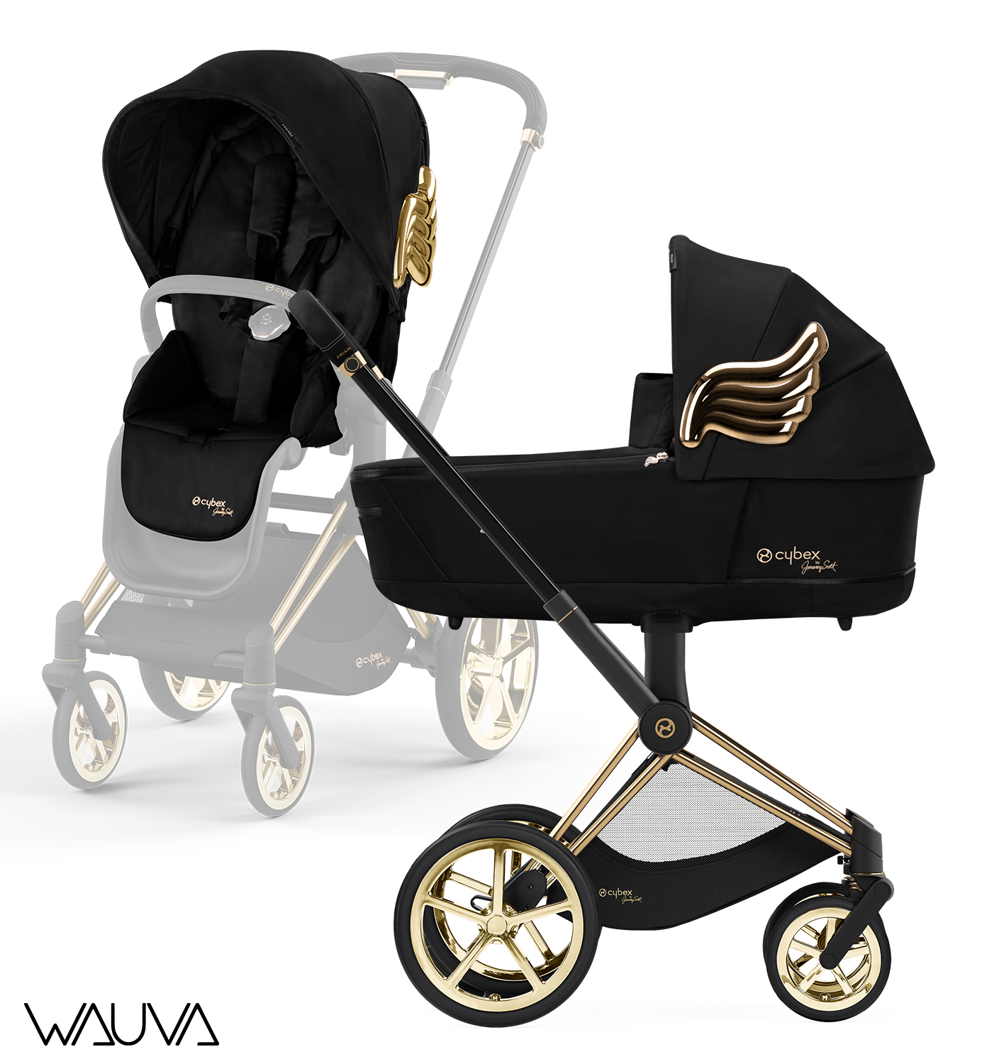 Cybex Priam 4 yhdistelmävaunut Fashion Wings by Jeremy Scott - Wauva ...